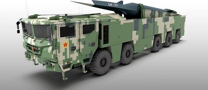 DF17 DF-17 HGV Hypersonic speed Cruise ballistic missile 3d model