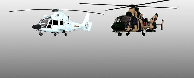 Z-9 Z9 helicopter Harbin ASW Shipboard Navy Naval 3d model
