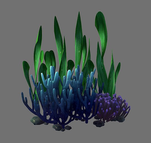 Game Model - Seabed - Coral Cluster 3d