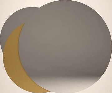 Bronze Three Circles Mirror 3d model