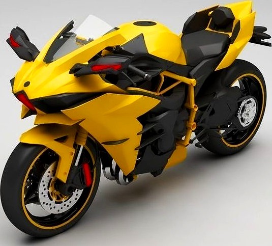 Race motorcycle 3d model