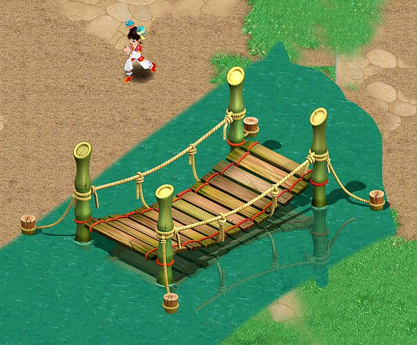 Cartoon World - Small Bridge 3d model