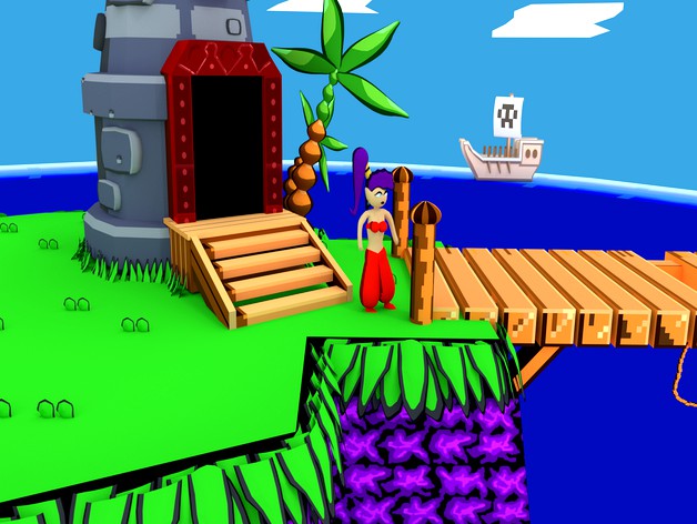 Shantae 3d model
