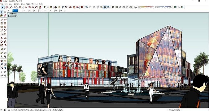 Architecture Sketchup Commercial Street S5 3d model