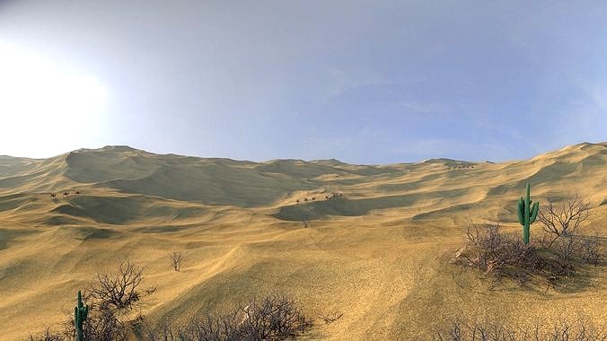 Desert Sand Dunes Landscape 3D model