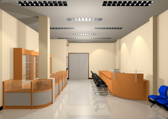 reception office 3D Model