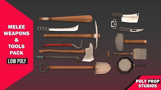 Melee Weapons and Tools Pack 3d model