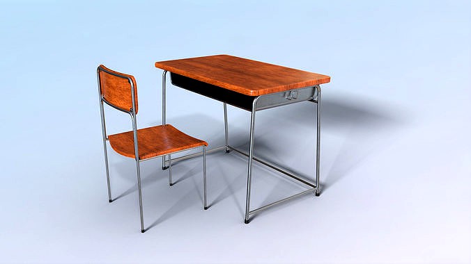 School Desk 3d model