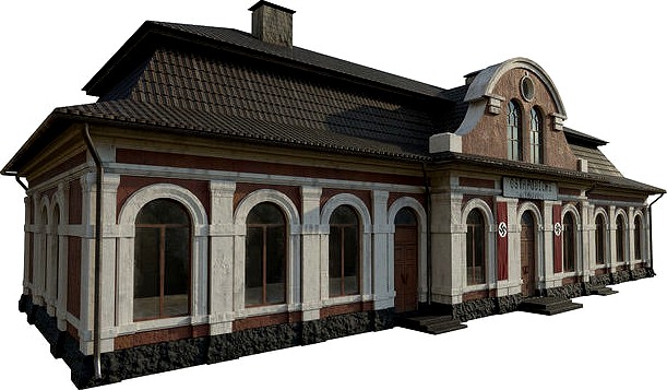 Station building 3d model