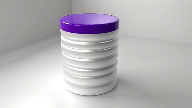 Purple Milk Tin 3d model