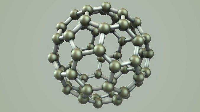 Carbon Structure Fullerene 3d model