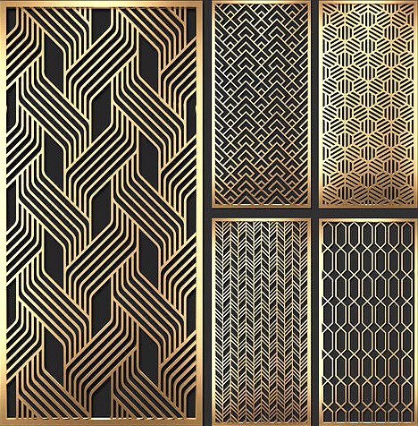 Decorative panel set 57 3d model
