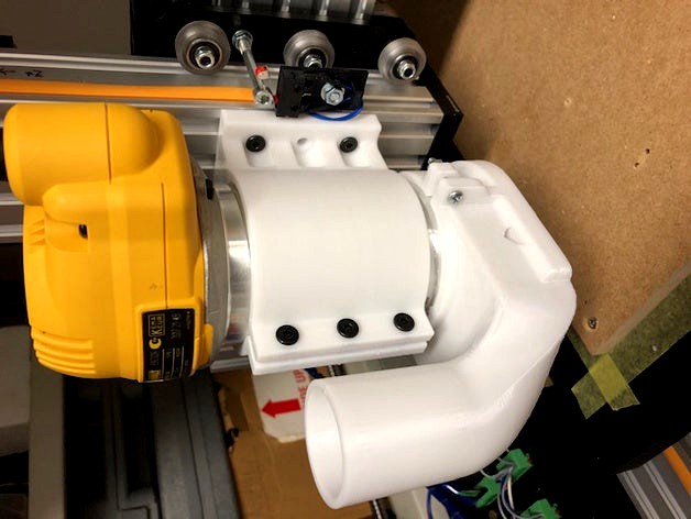 Dewalt 611 router mount for C-beam extrusion 3d model