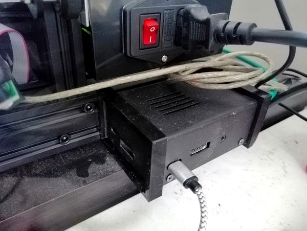 Raspberry PI mount/holder for metal case (2040 rail) 3d model