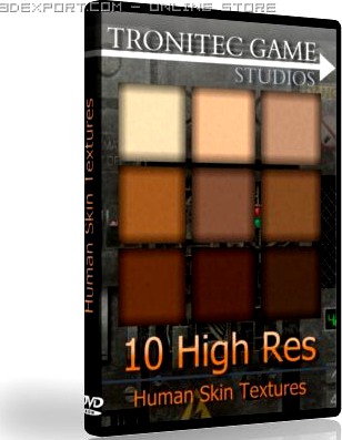 10 High Res Human Skin Texture 3D Model