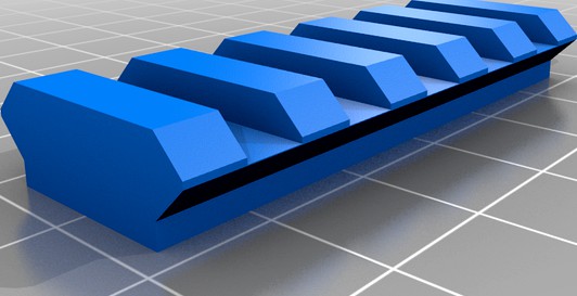 standard picatinny rail STANAG 4694 (parametric on Fusion 360) 3d model