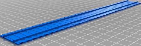 HO scale railroad track section 3d model