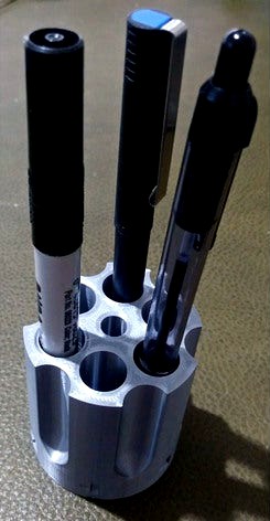 Revolver Cylinder Pencil Holder 3d model