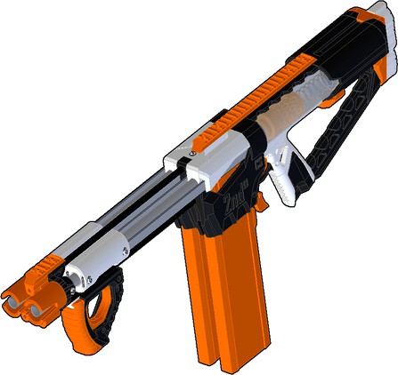 2nd-DegreeBurn - Double Caliburn Nerf Blaster 3d model