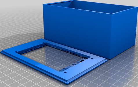 Nextion 3.5 inch screen project box with usb cable power opening 3d model