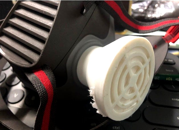 Honeywell 5500 mask adapter for saving normal face masks 3d model