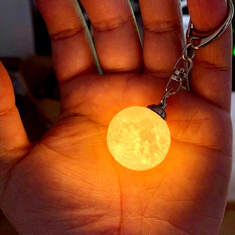 NASA CGI Moon Kit 2019 Moon Lamp 1 inches keyring 3d model