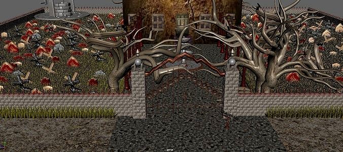 Horror game kit 3d model