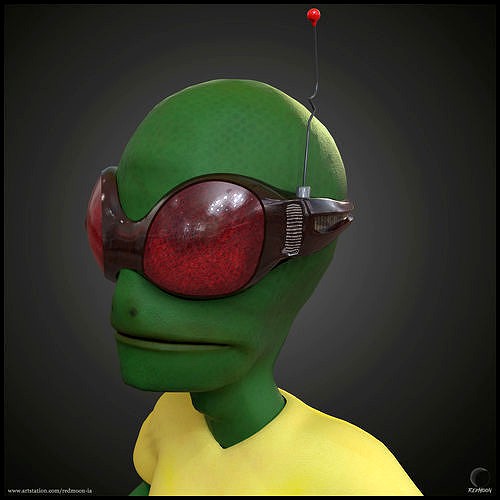 Alien Lizard - Gun - SpaceBoard 3d model