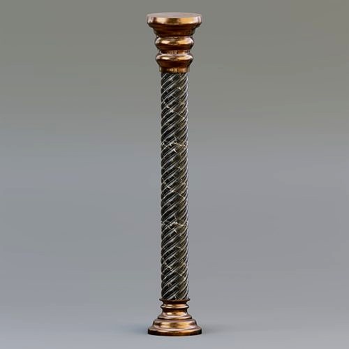 Carousel twisted column 3d model