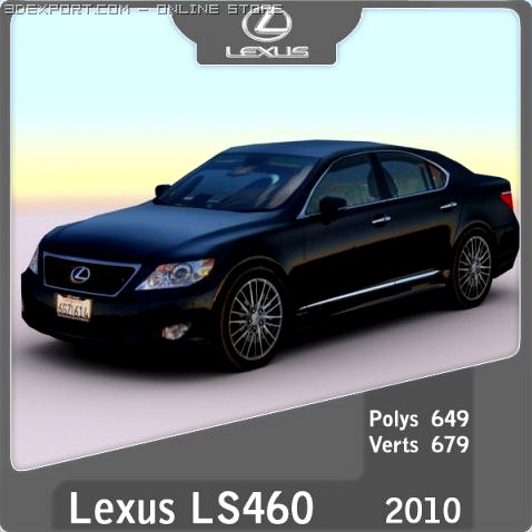 2010 Lexus LS 460 3D Model