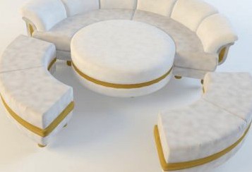 Round shaped sofa 3D Model