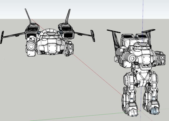 [WIP] UrbanMech LAM by Lu22X 3d model