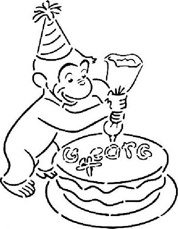 Curious George stencil by Longquang 3d model