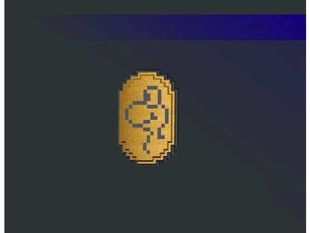 Yoshi Coin - Super Mario World by Subtilitas 3d model