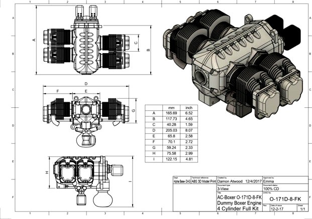 Piper Cub Engine by DAG214 3d model