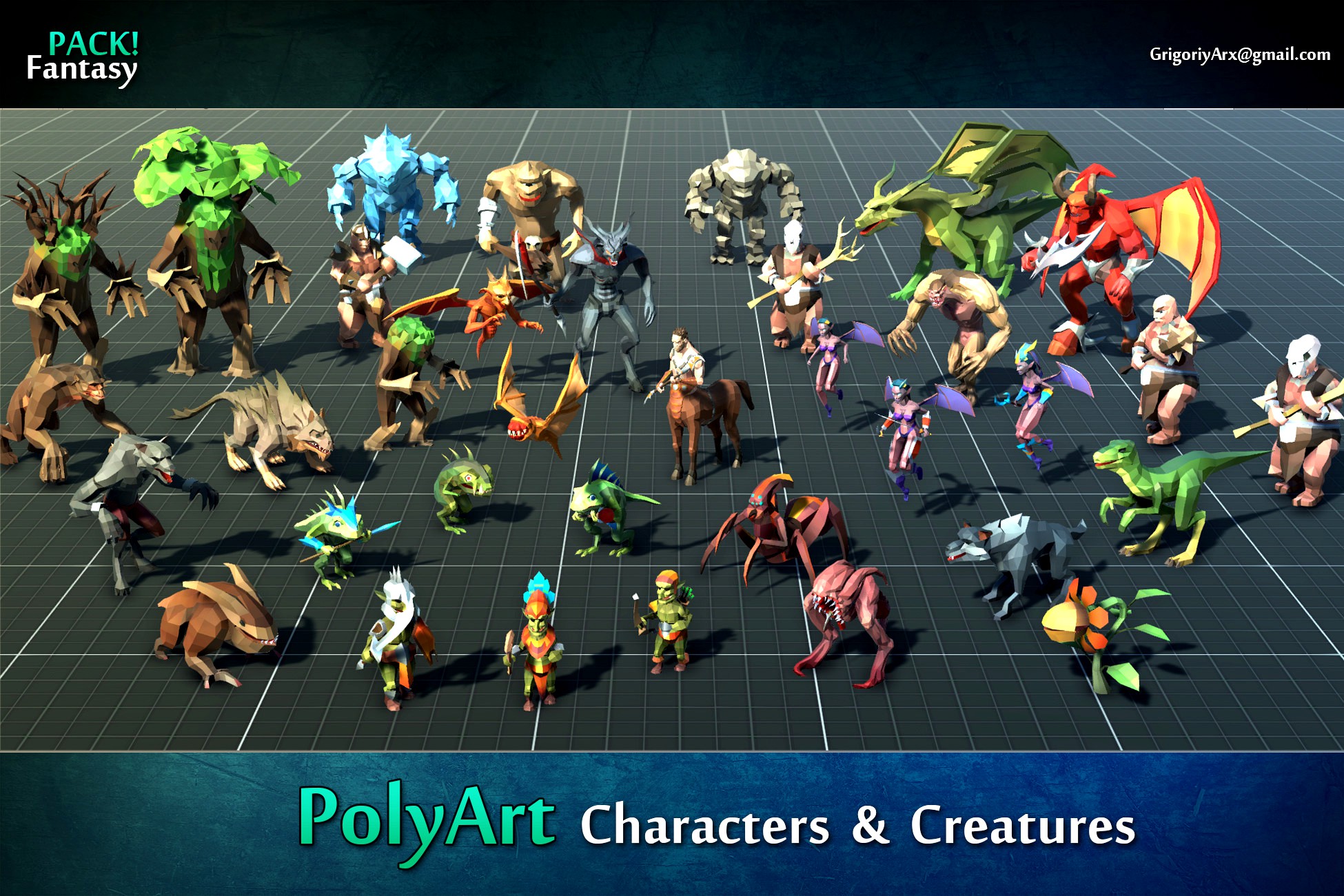 PolyArt Creatures Pack 3d model