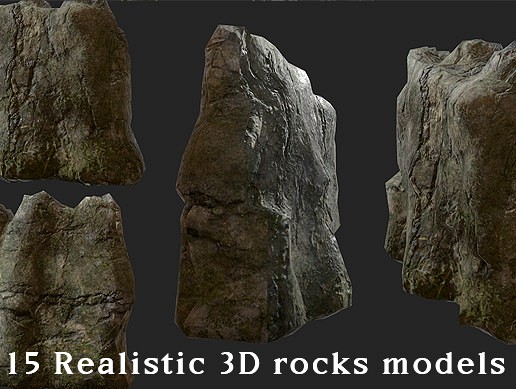 Realistic Rocks Pack A 3d model
