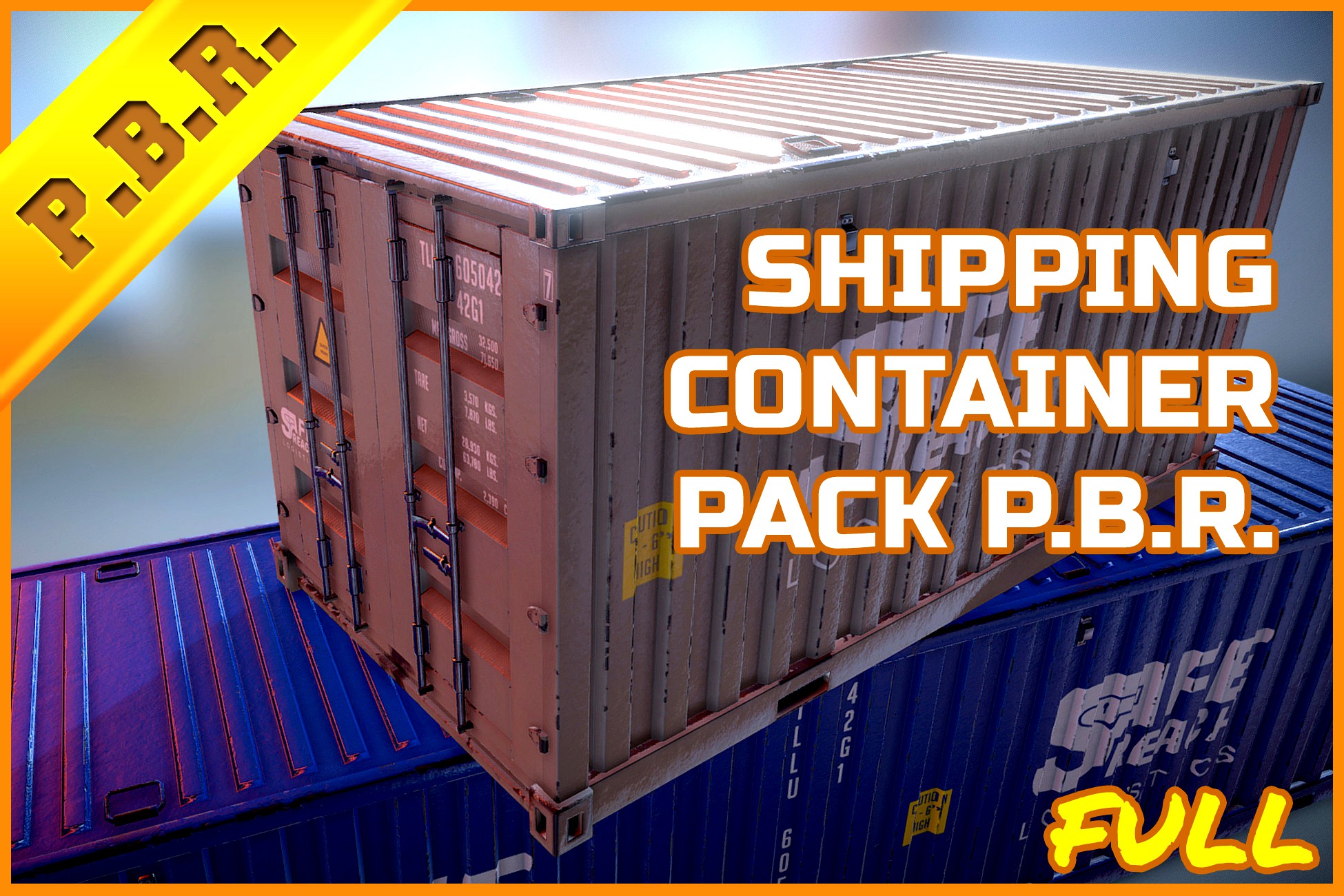 Shipping Container Pack PBR (FULL) 3d model