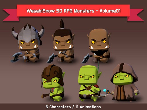 SD RPG Monsters - Volume01 3d model