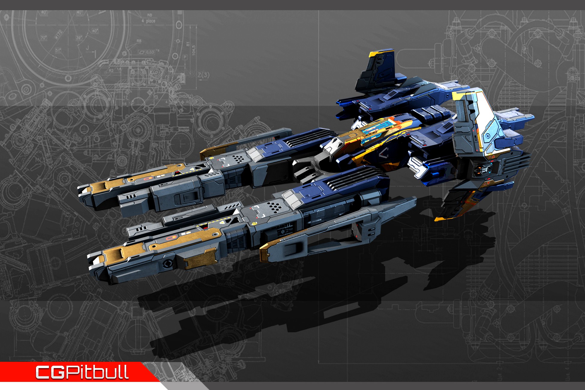 BAKRAN Gunship R4 3d model