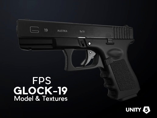 FPS Glock-19 - Model & Textures 3d
