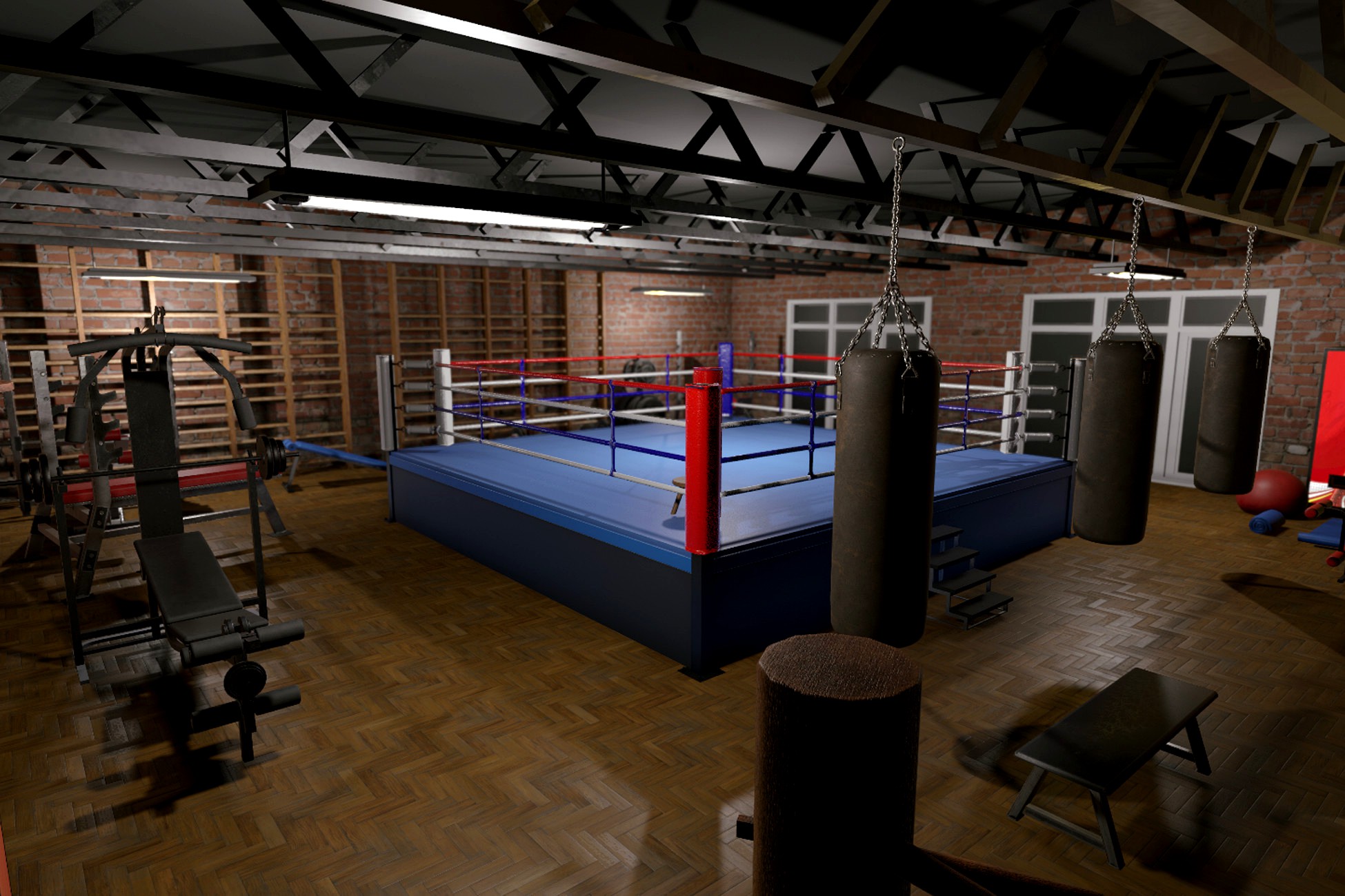 Boxing Gym 3d model