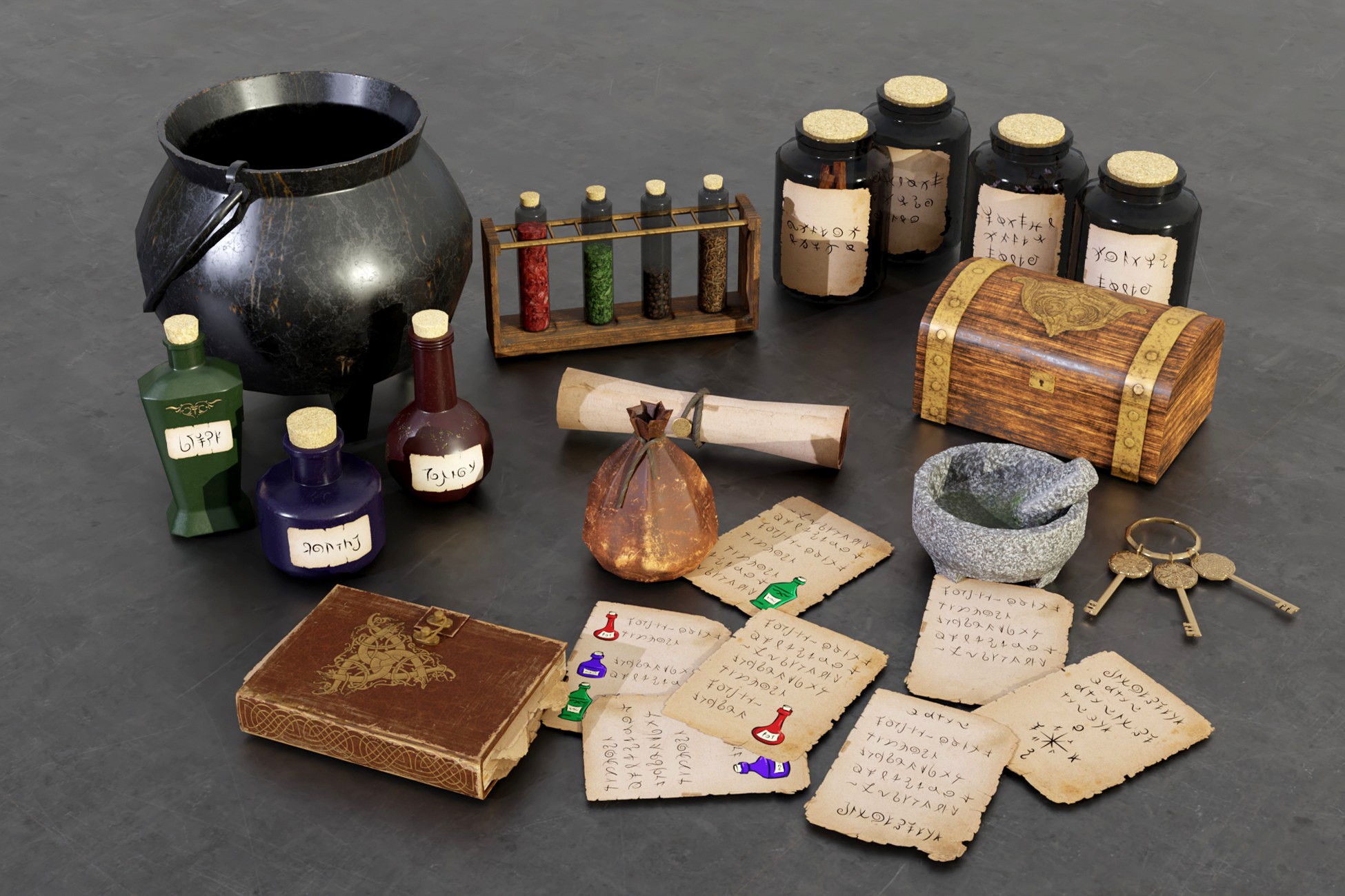 Fantasy Clutter 3d model