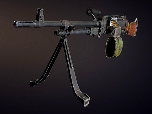 Swedish machine gun KSP 58 3d model