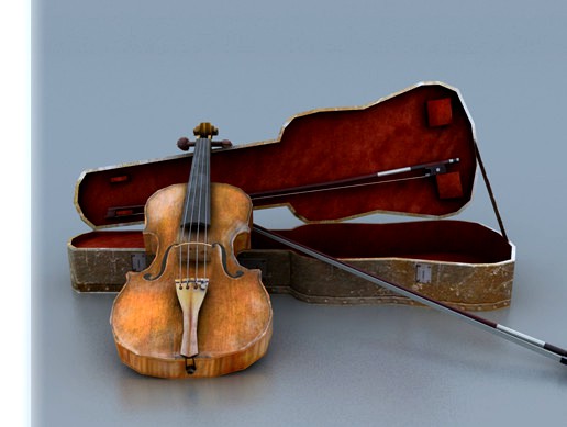 Old Violin 3d model