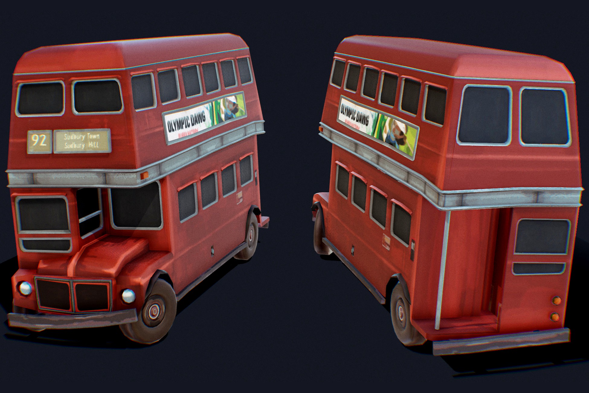 Forsaken London Bus 3d model