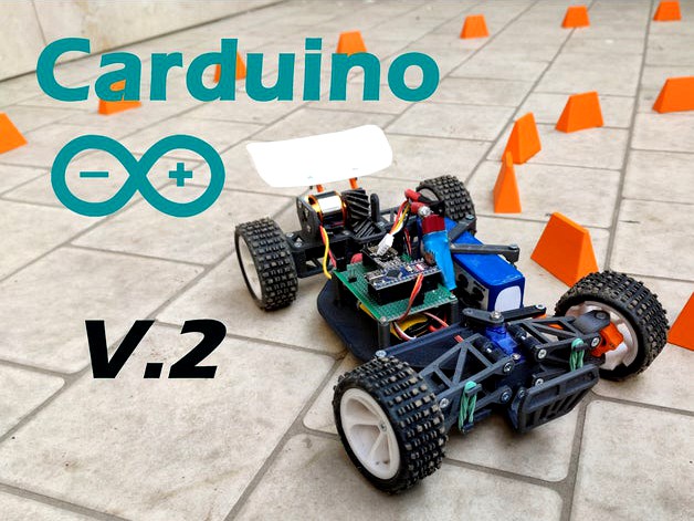 Carduino V2 (The Arduino based RC car) by EnginEli 3d model