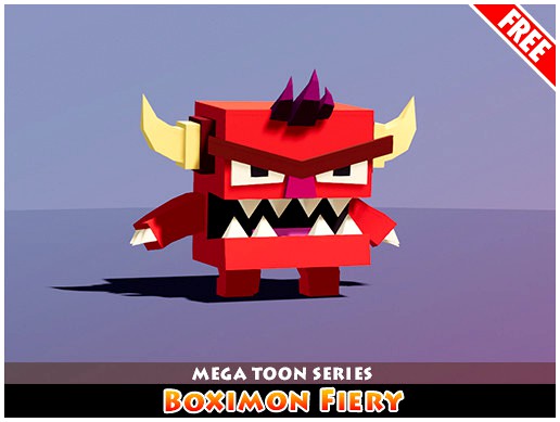 Meshtint Free Boximon Fiery Mega Toon Series 3d model