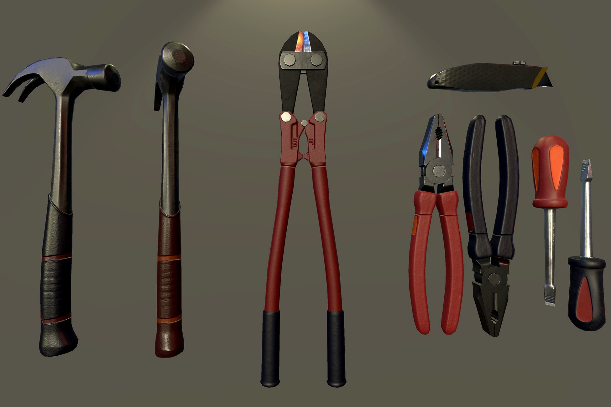HQ PBR Tool Set 3d model