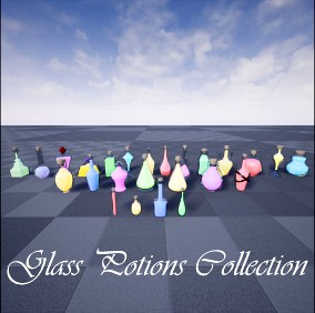 Glass Potions Collection 3d model